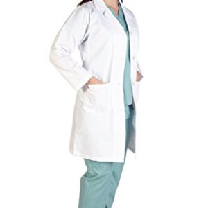 M&M SCRUBS Womens lab Coat - Lab Coat L White