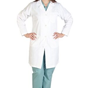 M&M SCRUBS Womens lab Coat - Lab Coat L White