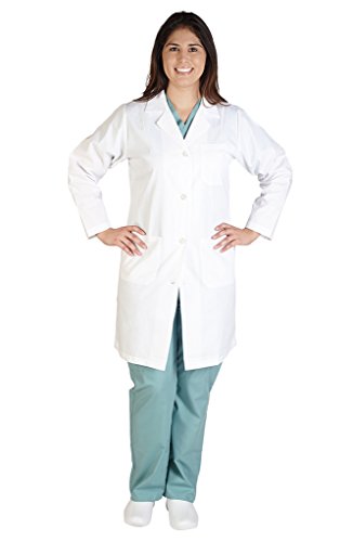 M&M SCRUBS Womens lab Coat - Lab Coat L White