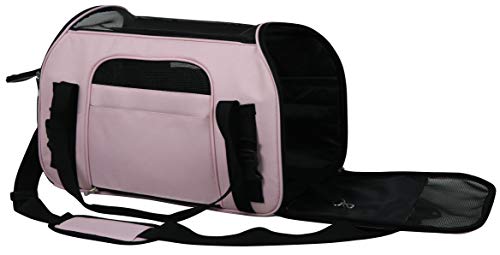 EliteField Soft Sided Pet Carrier (3 Year Warranty, Airline Approved), Multiple Sizes and Colors Available (Large: 19" L x 10" W x 13" H, Pink)