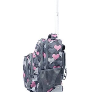 Tilami Kids Rolling Backpack 18 inch Boys and Girls Laptop Backpack, Falling Love