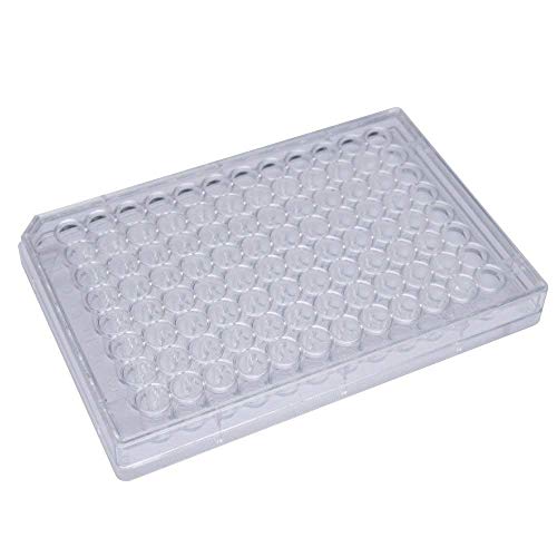 Grow Cells with Olympus 96-Well Tissue Culture TC Treated Plates, Sterile, Individually Wrapped, Flat Bottom Wells, 100 Treated Cell Culture Plates/Unit