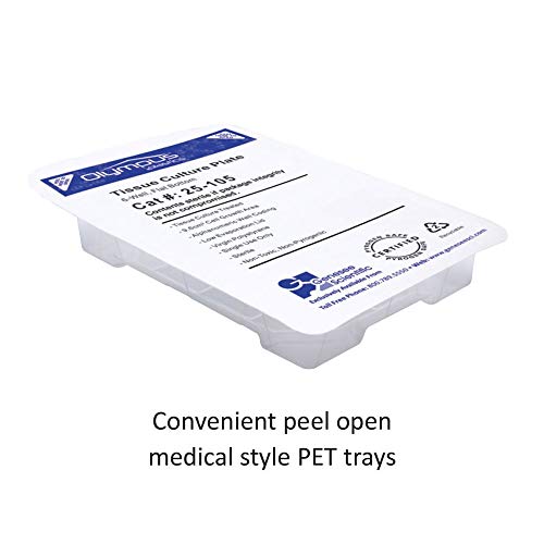 Grow Cells with Olympus 96-Well Tissue Culture TC Treated Plates, Sterile, Individually Wrapped, Flat Bottom Wells, 100 Treated Cell Culture Plates/Unit