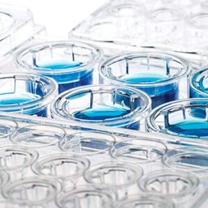 Grow Cells with Olympus 96-Well Tissue Culture TC Treated Plates, Sterile, Individually Wrapped, Flat Bottom Wells, 100 Treated Cell Culture Plates/Unit