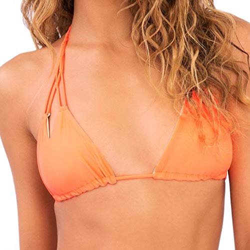 Luli Fama womens Cosita Buena Reversible Zig-zag Knotted Triangle Bikini Top, Hot Mess, X-Small US