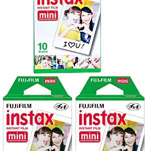 Fujifilm INSTAX Mini Instant Film 5 Pack 50 Sheets (White) for Fujifilm Mini 8 and Mini 9 Cameras