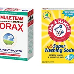 Mule Team Liquid Borax and Arm & Hammer Super Washing Soda, Variety Pack, Unscented 