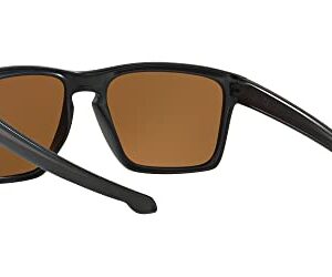 Oakley Men's OO9341 Sliver XL Rectangular Sunglasses, Matte Black/24K Iridium, 57 mm