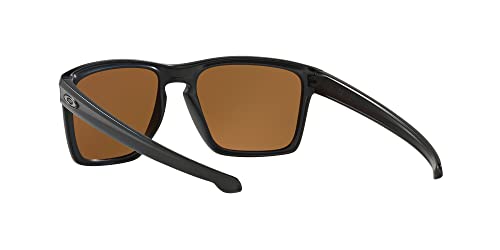 Oakley Men's OO9341 Sliver XL Rectangular Sunglasses, Matte Black/24K Iridium, 57 mm