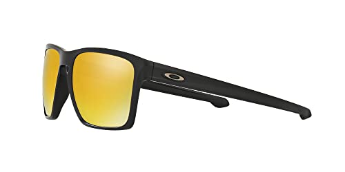 Oakley Men's OO9341 Sliver XL Rectangular Sunglasses, Matte Black/24K Iridium, 57 mm