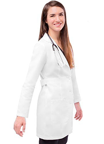 Adar Universal Lab Coats for Women - Belted 33" Lab Coat - 2817 - White - 3X