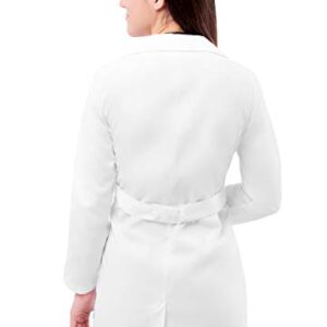 Adar Universal Lab Coats for Women - Belted 33" Lab Coat - 2817 - White - L