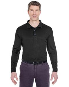 ultraclub adult cool & dry sport long-sleeve polo 3xl black