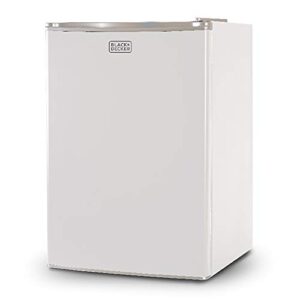 black+decker bcrk25w compact refrigerator energy star single door mini fridge with freezer, 2.5 cubic ft., white