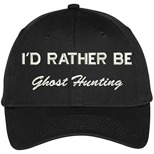 Trendy Apparel Shop I Rather Be Ghost Hunting Embroidered Baseball Cap - Black