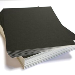 topseller100, Pack of 50 sheets 8x10 UNCUT matboard/mat boards (Black)