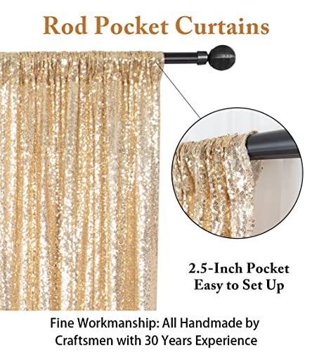 ShiDianYi 8ft X 8ft,Light Gold Sequin Backdrops, Light Gold Sequin Photo Booth Backdrop, Party Backdrops,Wedding Backdrops, Sparkling Photography Prop