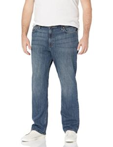 lee men's big & tall custom fit relaxed straight leg jean, thatch, 44w x 30l