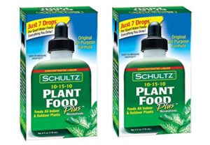 schultz all purpose 10-15-10 plant food plus, 4-ounce [2- pack]