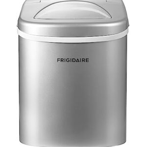 Frigidaire EFIC108-SILVER Counter top Portable, 26 lb per Day Ice Maker Machine, Silver