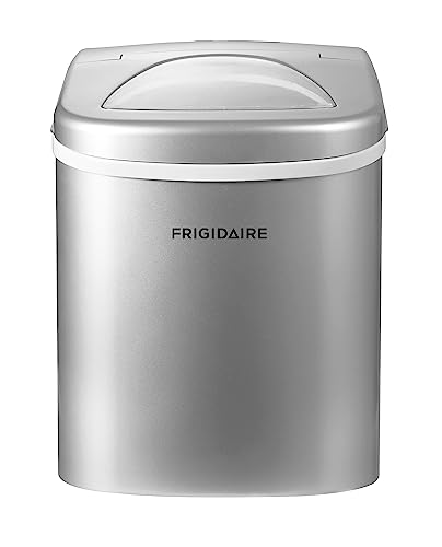 Frigidaire EFIC108-SILVER Counter top Portable, 26 lb per Day Ice Maker Machine, Silver