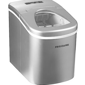 Frigidaire EFIC108-SILVER Counter top Portable, 26 lb per Day Ice Maker Machine, Silver