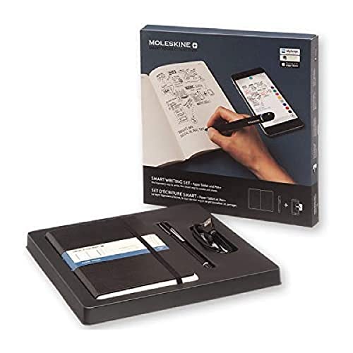 Moleskine Pen+ Smart Writing Set Pen & Dotted Smart Notebook - Use with Moleskine App for Digitally Storing Notes (Only compatible with Moleskine Smart Notebooks)