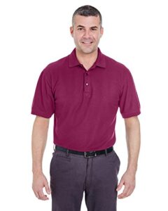 ultraclub men's whisper piqué polo xl wine