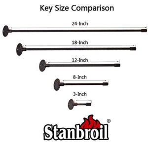 Stanbroil Universal 3-Inch Gas Valve Key Fits 1/4" and 5/16" Turn Ball Valve for Gas Fire Pits and Fireplaces, Antique Copper