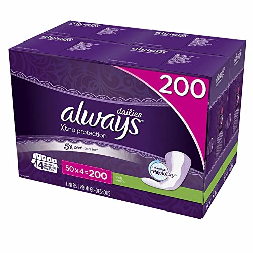 Always Xtra Protection Pantiliners - 200 Count