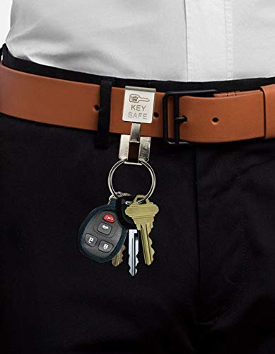 Lucky Line Key Safe Slip-On, 2” Wide Belt Key Ring - Heavy Duty Belt Key Clip, Key Chain, 30 per Bag