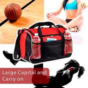 Duffle Bag, 17" BuyAgain Small Travel Carry On Sport Duffel Gym Bag For Men Women Red