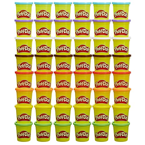 Play-Doh Bulk Pack of 48 Cans, 6 Sets of 8 Modeling Compound Colors, Perfect for Halloween Treat Bags, Party Favors, Arts & Crafts, 3oz, Preschool Toys 2+ (Amazon Exclusive)