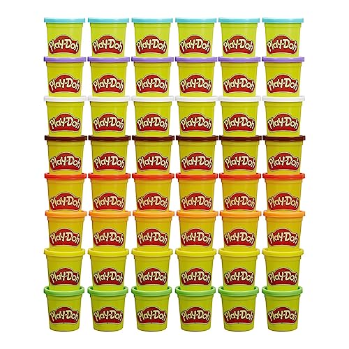 Play-Doh Bulk Pack of 48 Cans, 6 Sets of 8 Modeling Compound Colors, Perfect for Halloween Treat Bags, Party Favors, Arts & Crafts, 3oz, Preschool Toys 2+ (Amazon Exclusive)