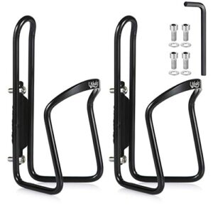 ushake water bottle cages, basic mtb bike bicycle alloy aluminum lightweight water bottle holder cages brackets(2 pack- drilled holes required)