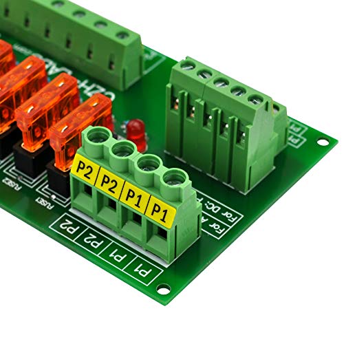 Electronics-Salon Panel Mount 10 Position Power Distribution Fuse Module Board, for AC/DC 5~32V