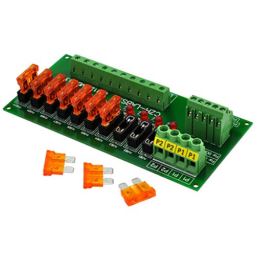 Electronics-Salon Panel Mount 10 Position Power Distribution Fuse Module Board, for AC/DC 5~32V