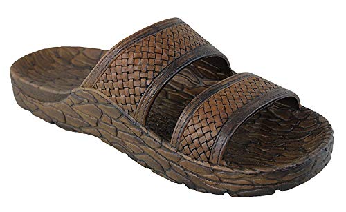 Pali Hawaii Rugged Men's Jesus Sandals Jandals (10) Brown