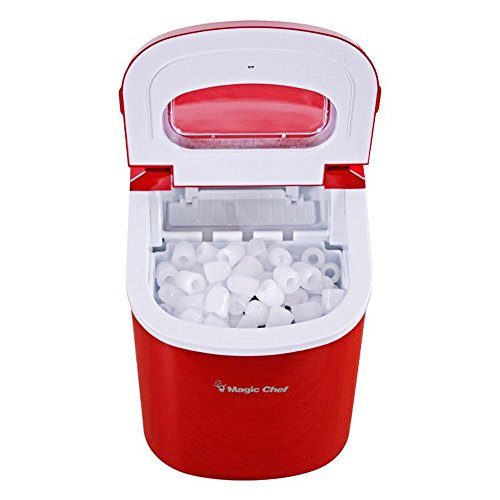 Magic Chef 27-Lb. Portable Red Countertop Ice Maker, 27 lb