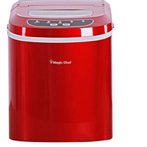 Magic Chef 27-Lb. Portable Red Countertop Ice Maker, 27 lb