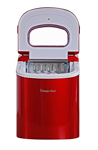 Magic Chef 27-Lb. Portable Red Countertop Ice Maker, 27 lb