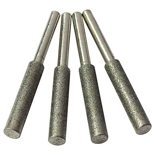 HTS 111C1-4 4 Pack 3/16" Diamond Chainsaw Sharpening Rotary Bit Set with 1/8" Shank