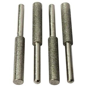 HTS 111C1-4 4 Pack 3/16" Diamond Chainsaw Sharpening Rotary Bit Set with 1/8" Shank