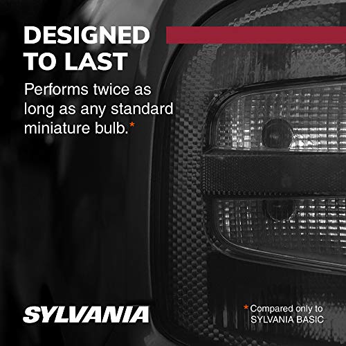 SYLVANIA - 7443 Long Life Miniature - Bulb, Ideal for Daytime Running Lights (DRL) and Back-Up/Reverse Lights (Contains 2 Bulbs)