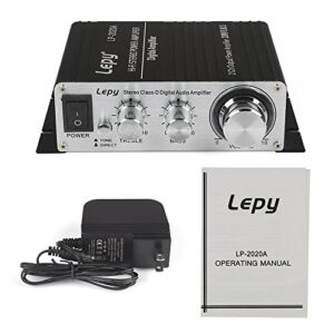 Lepy LP-2020A Class-D Hi-Fi Digital Amplifier with Power Supply Black