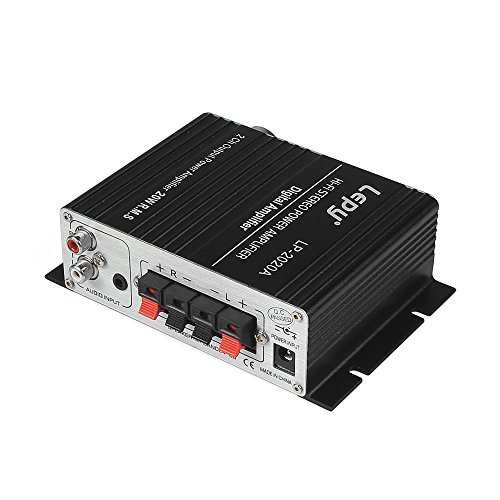 Lepy LP-2020A Class-D Hi-Fi Digital Amplifier with Power Supply Black