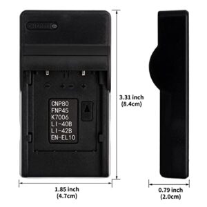 LI-40B USB Charger for Olympus D-720, FE-230, FE-340, FE-280, FE-20, Stylus 710, 790SW, 770SW, 7010, 760, 720SW, VR-320, VR-310, X-935, X-905 Camera and More