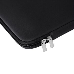 RAINYEAR Laptop Sleeve Case Compatible with 13.3 Inch Notebook Computer Chromebook 2021 2022 New 14" MacBook Pro M1 A2442 Protective Cover Soft Bag with Front Pocket & Accessories Pouch(Black)