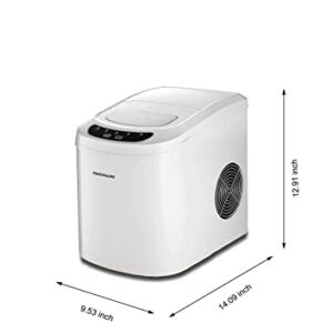 Frigidaire EFIC102-WHITE Portable Compact Maker, Counter Top Ice Making Machine, White, 26lb per Day