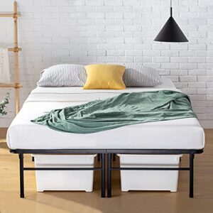 zinus smartbase heavy duty mattress foundation / 16 inch metal platform bed frame / no box spring needed / sturdy steel frame / underbed storage, full